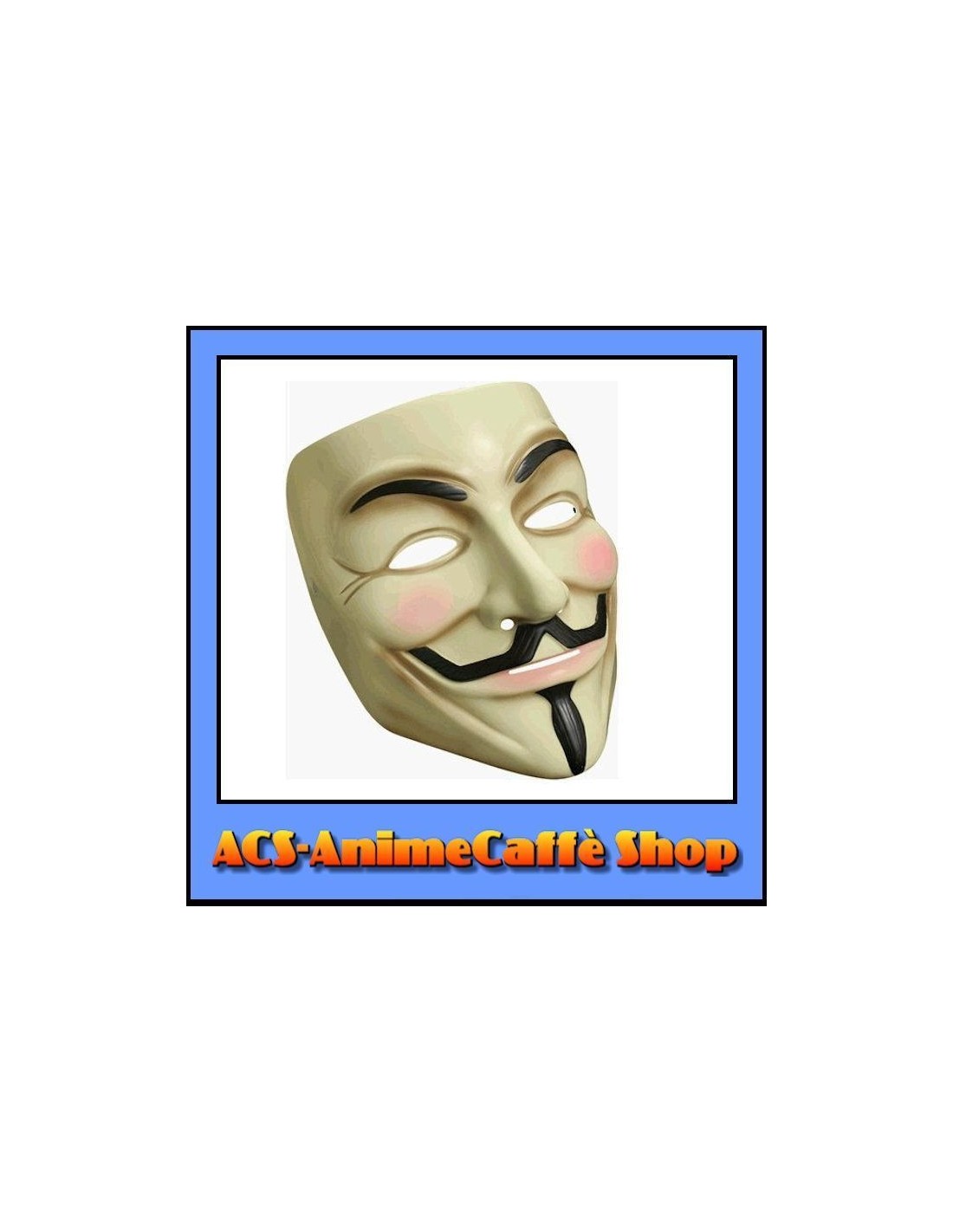 MASCHERA V FOR VENDETTA GUY FAWKES DC MASK PROP REPLICA NEW!!